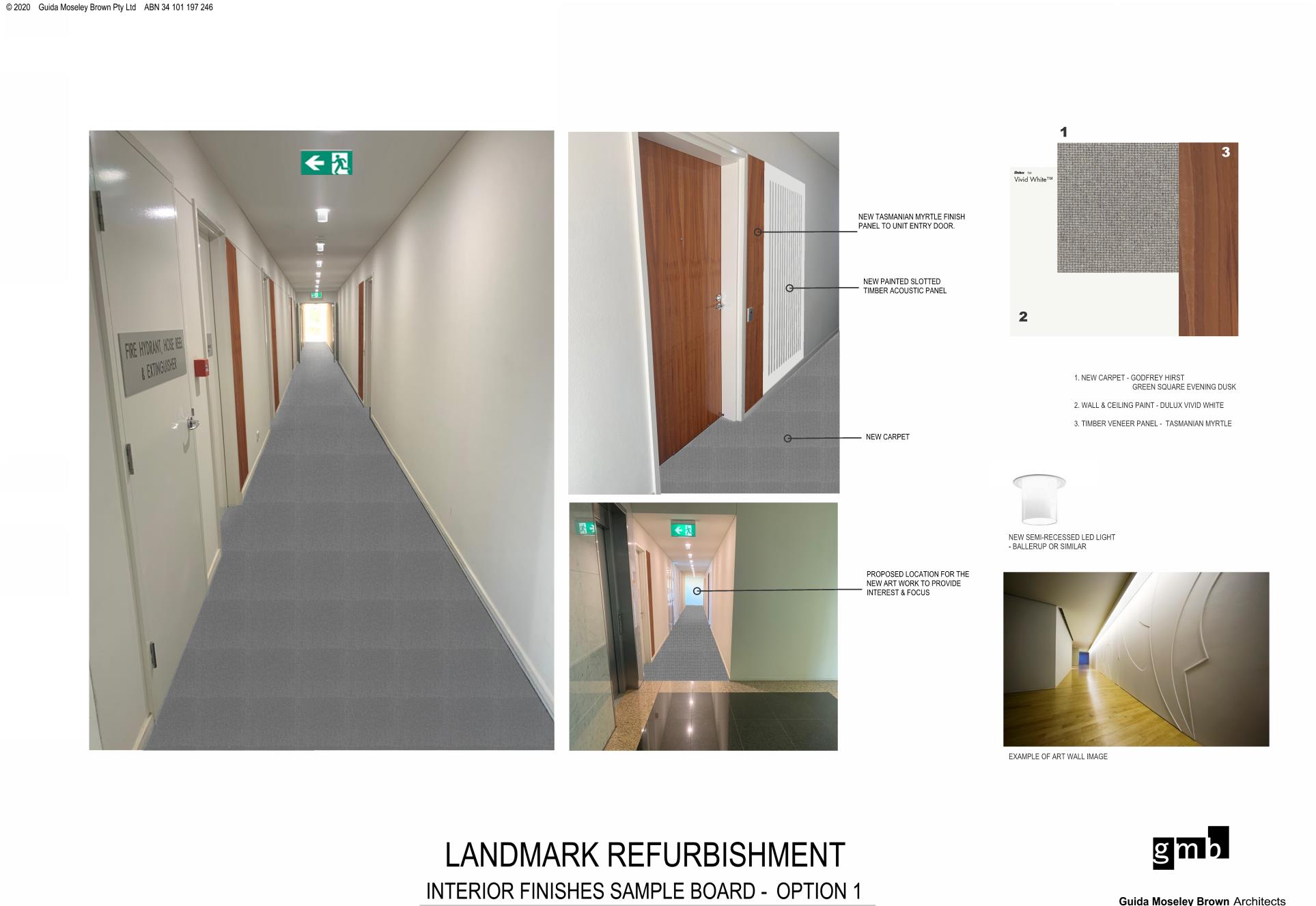 Sample board Option 1 | Landmark Apartments
